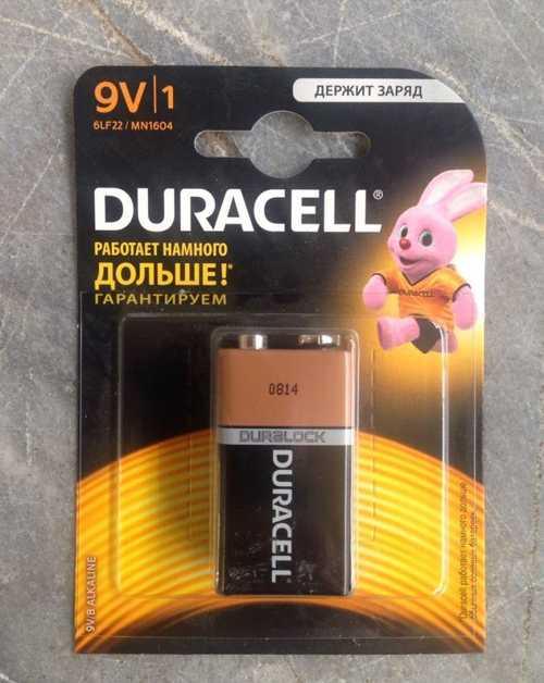 Батарейка крона 9V 6LF22/MN1604 Duracell