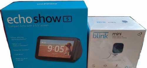 Комплект Amazon Echo Show 5 и камера Blink Mini IP