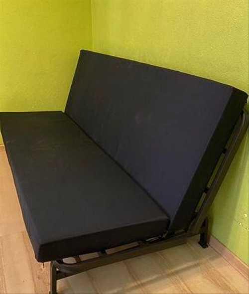 Простой черный диван IKEA exarby