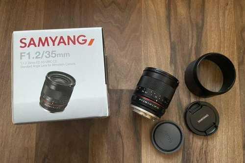 Объектив Samyang 35mm F1.2 для Sony E