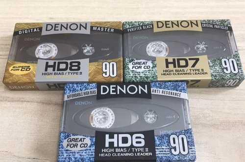 Аудиокассеты Denon HD8, HD7, HD6 новые