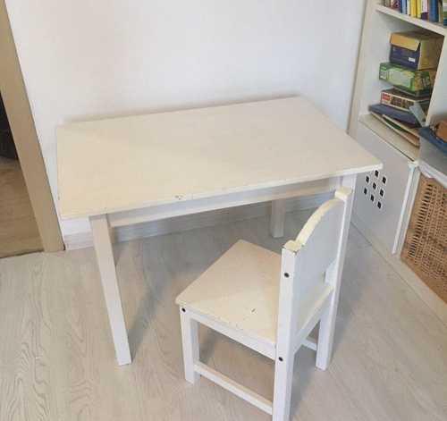 Детские стол и стул IKEA сундвик