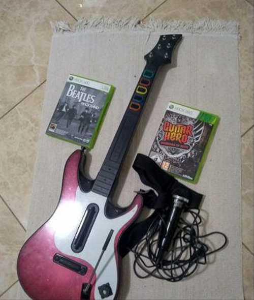 Продаю комплект guitar hero для консоли xbox360