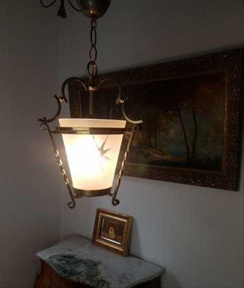 Люстра фонарь лампа старинная светильник Франция