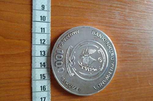 Серебряная монета Руанды год тигра