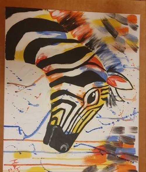 Картина зебра