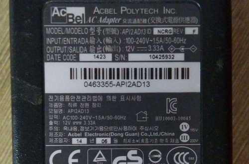 Блок питания AcBel 12v 3.33A