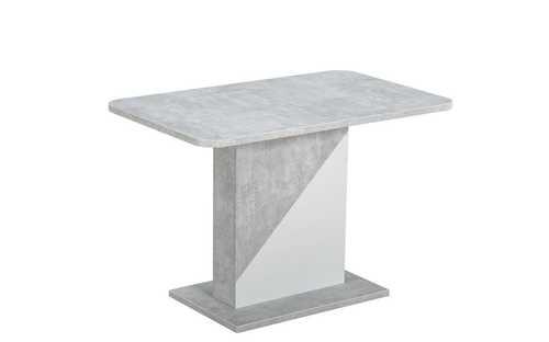 Стол Accent 110-145*69 бетон/белый