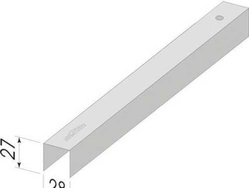 Потолочный направляющий профиль 27х28