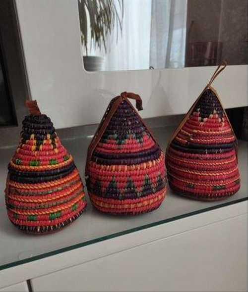 Декоративные плетённые корзинки