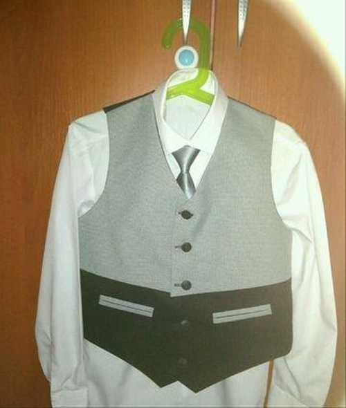 Рубашка+ жилет+ галстук