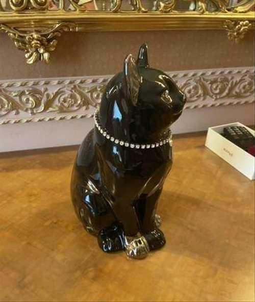 Статуэтка фарфоровая черный кот Ahura