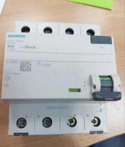 Узо Siemens 5SV5SV3344-6 40А 30 мА rccb
