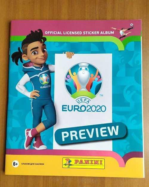 Журнал для наклеек panini Euro 2020 preview новый