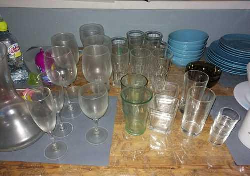 Набор посуды мелочи для кухни бокалы декантер стак