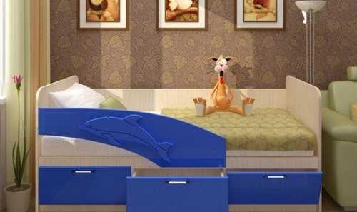 Кровать детская Дельфин мдф F-9