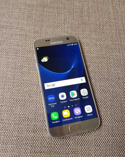 Samsung S7 duos Gold Platinum Идеальный в коробке