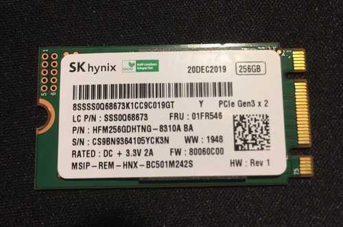 SSD 256гб SK Hynix M.2 PCIe x2