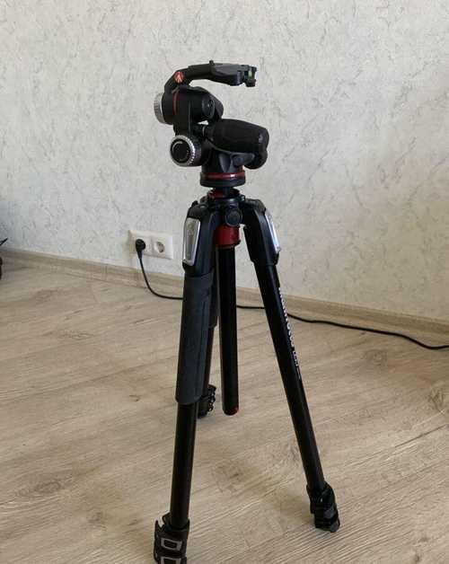 Штатив Manfrotto MT055xpro3 + mhxpro-3W + Чехол