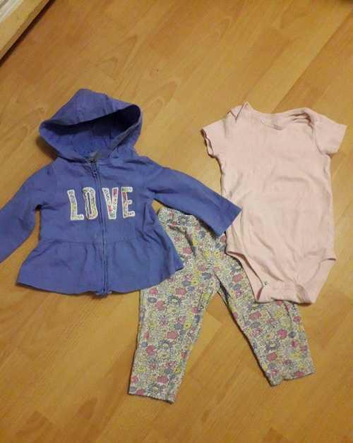 Комплект костюм carters боди кофточка штанишки 18