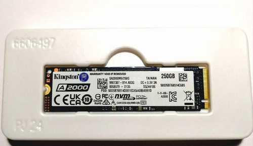 Ssd Kingston A2000 m2 NVMe 250гб