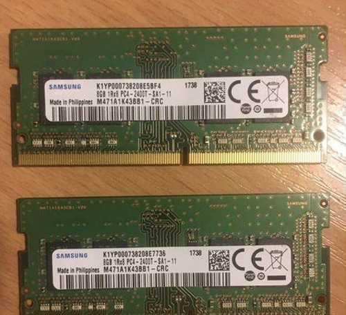 SO-dimm DDR4 samsung 8Gb 1Rx8-PC4-2400T-SA1-11