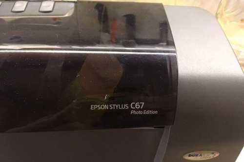 Принтер Epson Stylus C67, струйный, с снпч