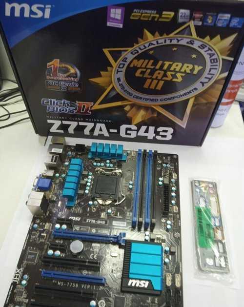 Материнская плата MSI Z77A-G43 LGA 1155 сокет