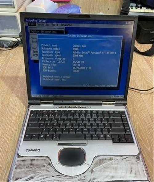Ноутбук compaq Evo n800c