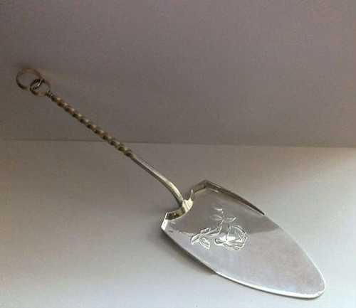 Серебряная ложка лопатка для торта СССР серебро