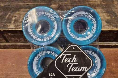 Колеса Tech Team 70мм для лонгбордов Blue Новые