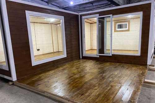 Дом угловой каркасный 21 кв.м. под ключ