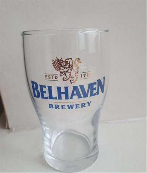 Пивной бокал Belhaven и 2 фужера для шампанского