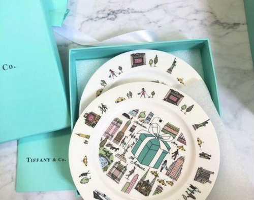 Набор фарфоровых тарелок Tiffany новый подарочный