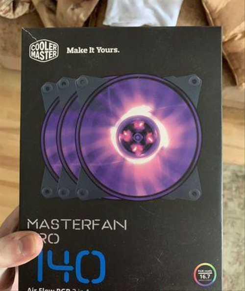 Куллер для корпуса cooler master masterfan pro 140