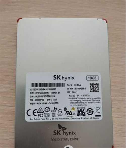 SSD Sk Hynix 128 GB