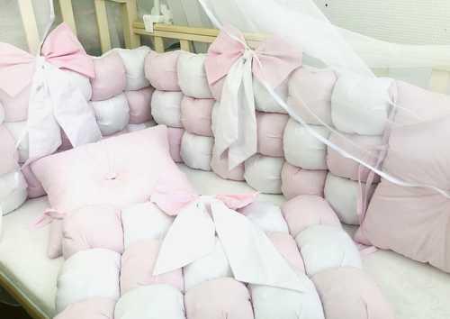 Бортик Бомбон в Кроватку подушки кровать доставка