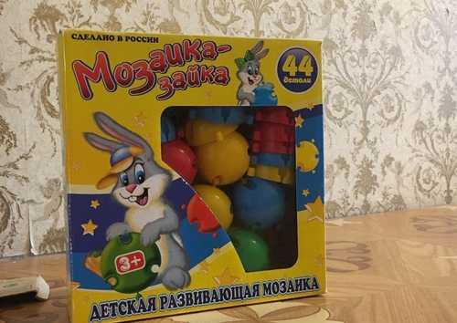 Детская развивающая игра мозаика зайка