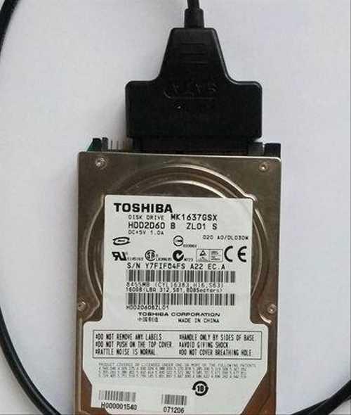 HDD 160GB Toshiba неисправный