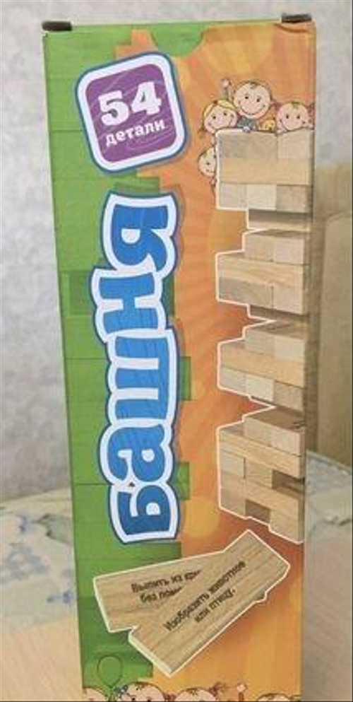 Башня, настольная игра (с фантами, 54 детали)