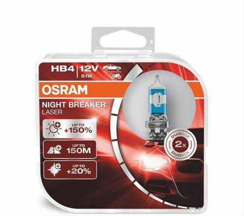 Лампа HB4 12V 51W+150 osram 9006NL-HCB (2шт.)