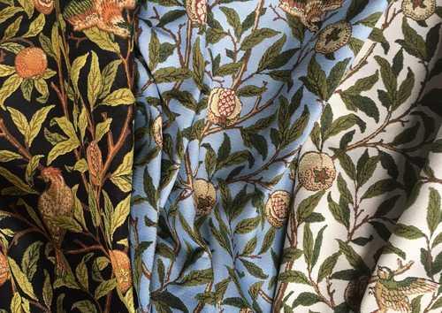 Ткань гобеленовая Гранаты и птицы Уильям Моррис