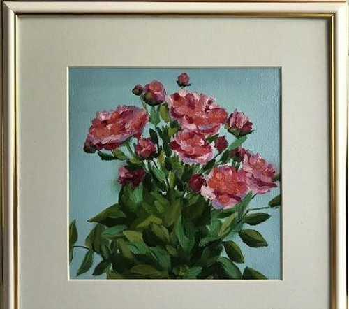 Картина с цветами, цветочная картина маслом
