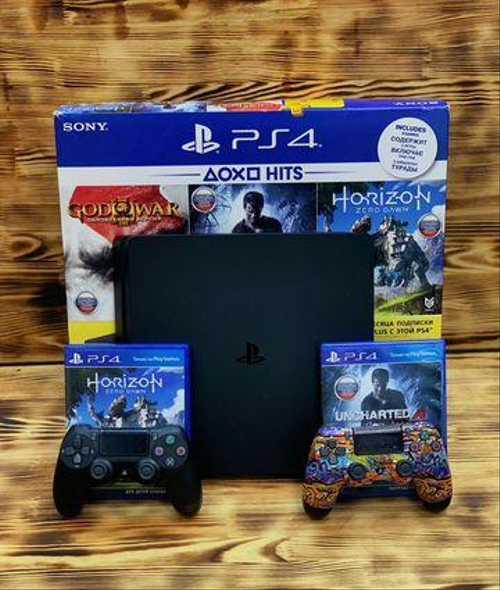 Sony PlayStation 4 Slim 500Gb + Комплект + 2 Джоя