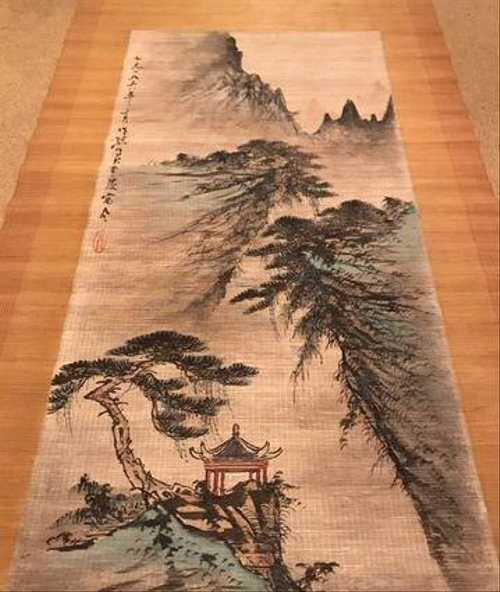 Панно из бамбука Китайский пейзаж