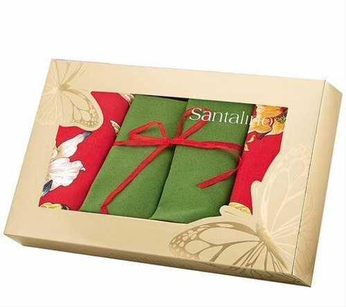 Santalino набор салфеток из 4-Х шт парадиз,40Х40см,красный/зелёный, хлопок 100