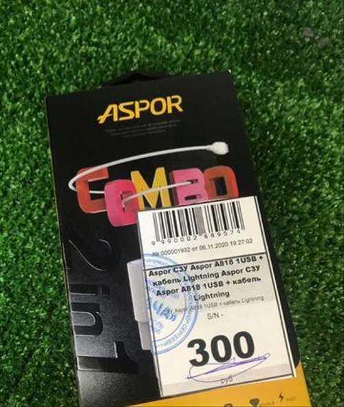 Aspor сзу Aspor А818 1USB кабель Lightning