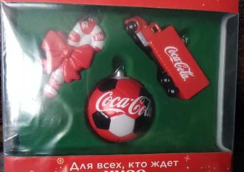 Елочные игрушк набор кока-кола coca-cola 2017 2018