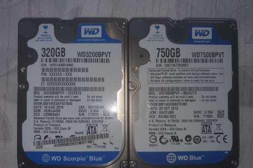 Жесткий диск для ноутбука HDD 320, 1000Gb 2,5”
