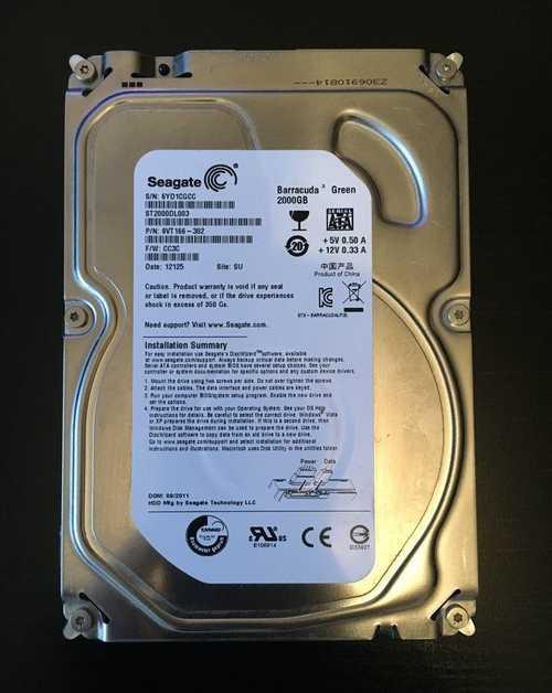 Seagate Barracuda 2000 GB Green